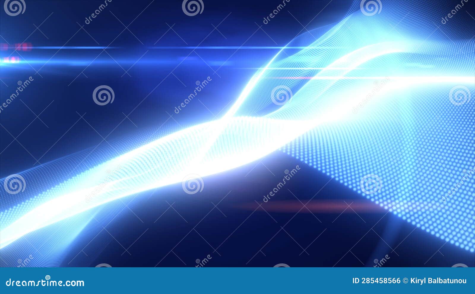 Blue Glowing Magic Waves from Energy Particles Abstract Stock Footage ...