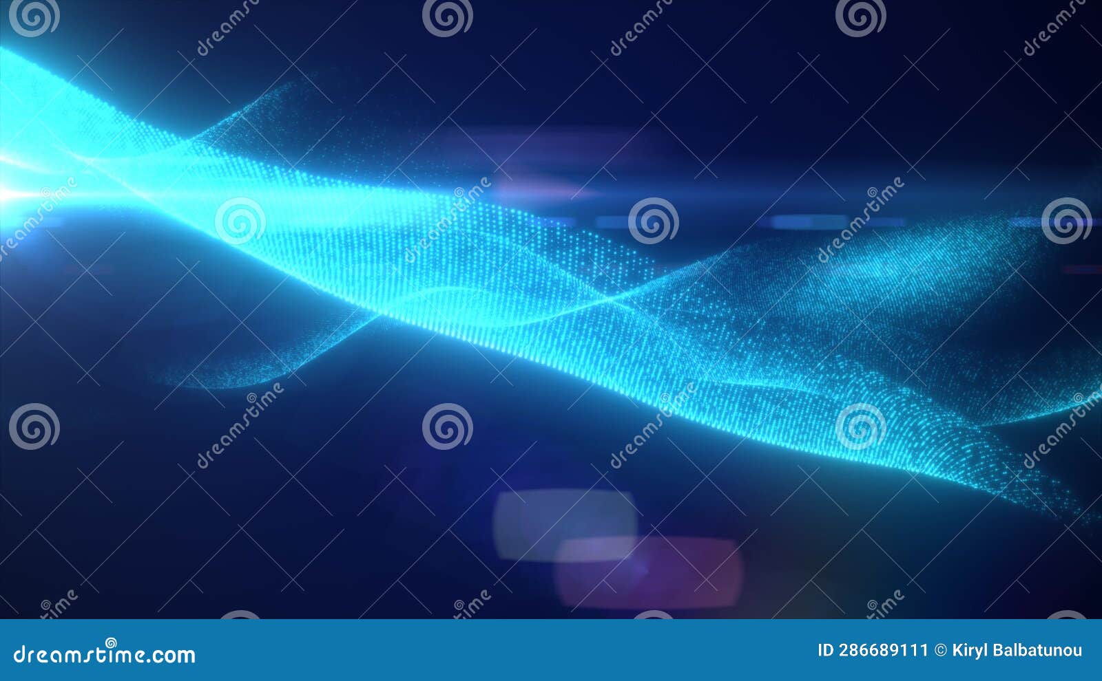 Blue Glowing Magic Waves from Energy Particles Background Stock Video ...