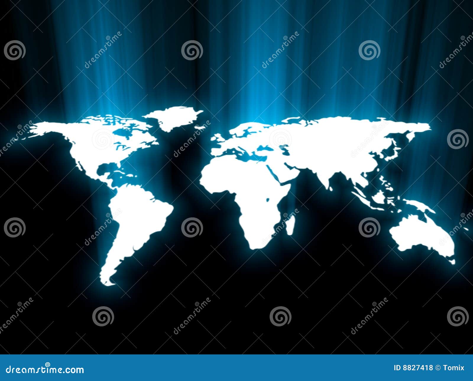 Blue glowing map stock illustration. Illustration of nature - 8827418