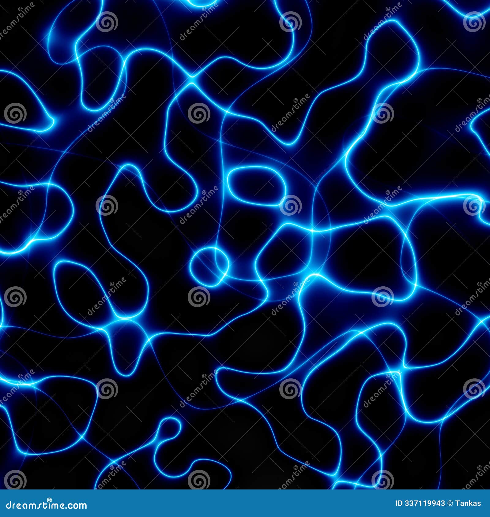 Blue Glowing Multidimensional Plasma Force Field. Abstract Glowing ...