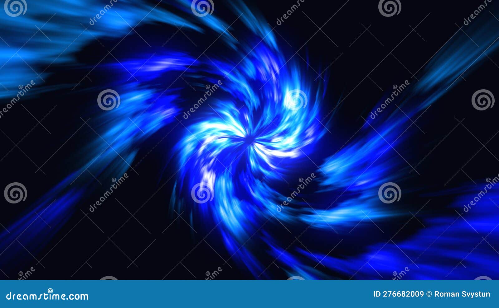 Blue and Glowing Multidimensional Portal Illustration. Illustration of ...