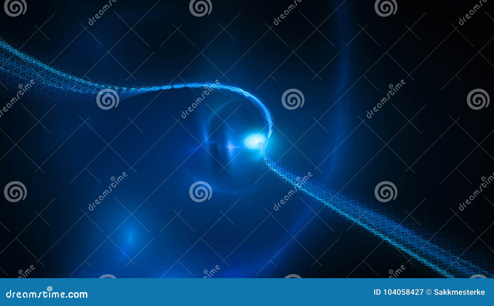 Blue Glowing Nanotechnology Abstract Background Stock Illustration ...