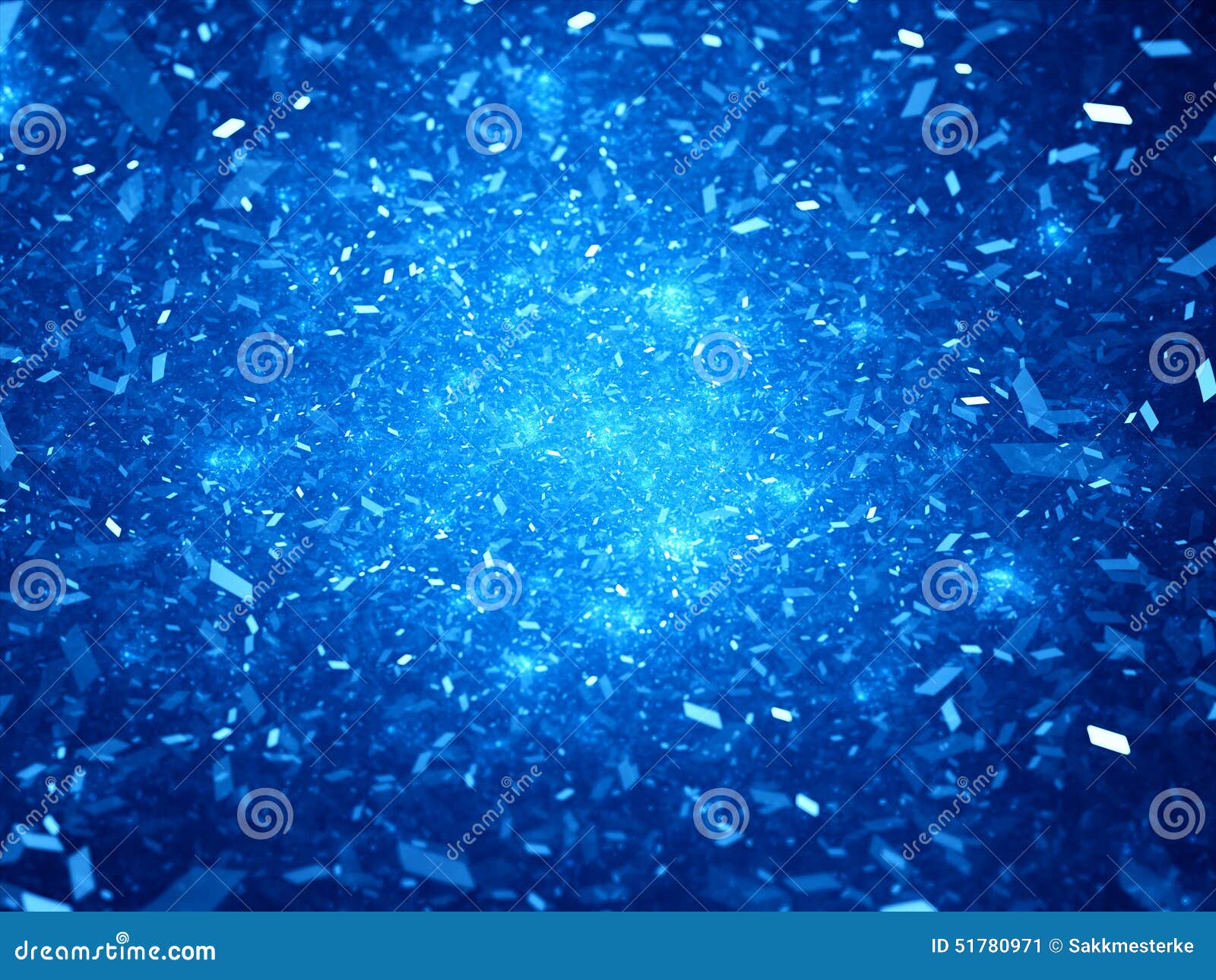 Blue Glowing Neon Particles in Space Stock Illustration - Illustration ...