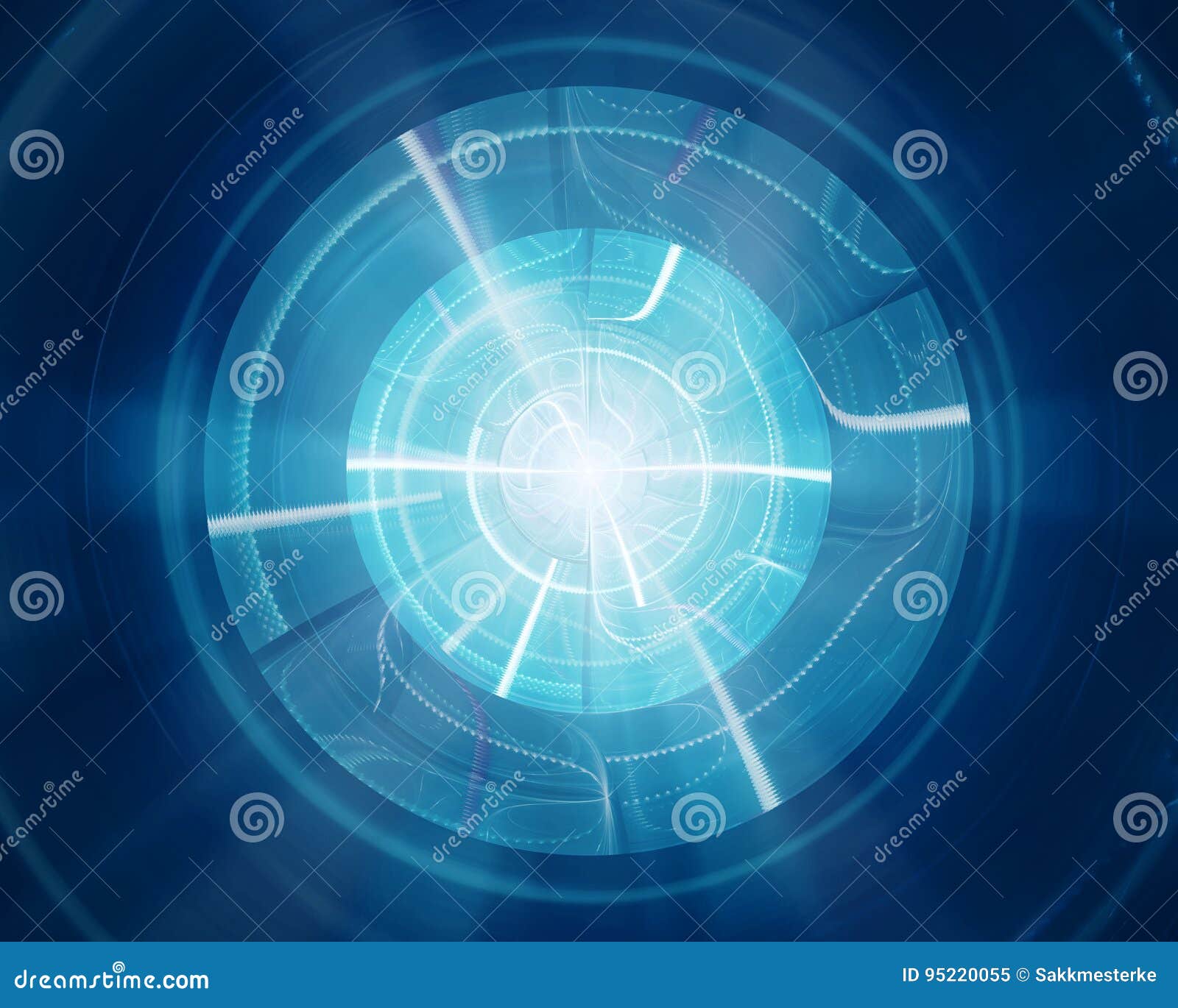 Blue Glowing New Disc Shape Technology Stock Illustration ...