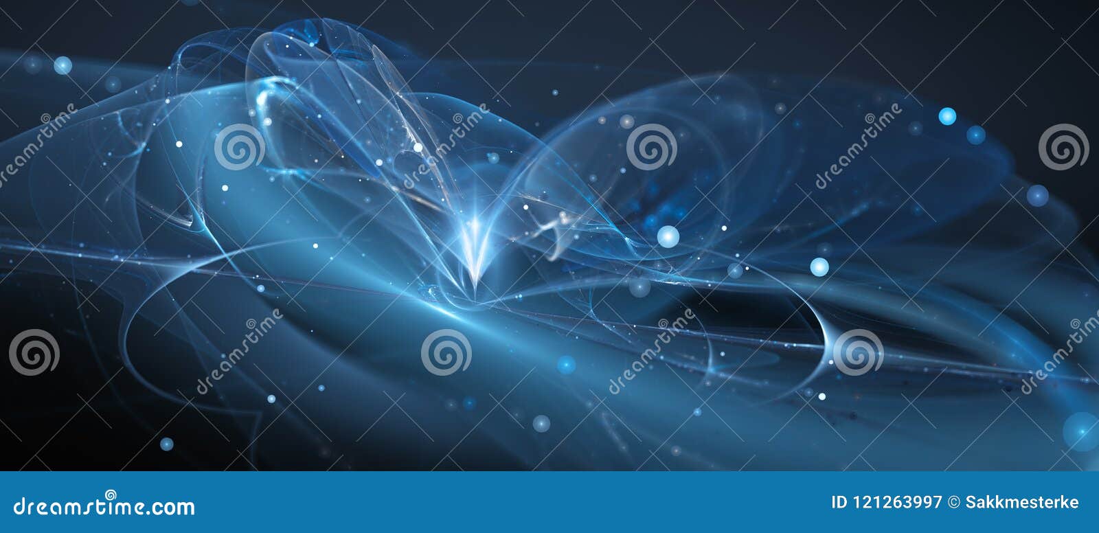 Blue Glowing New Technology in Deep Space Stock Illustration ...