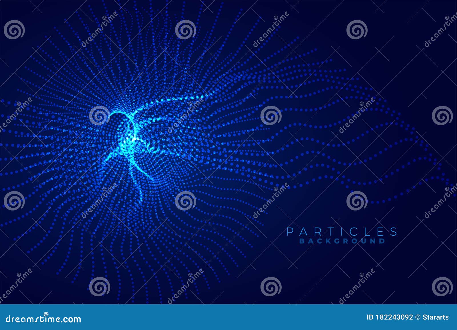Blue Glowing Particles Mesh Technology Background Design Stock Vector ...
