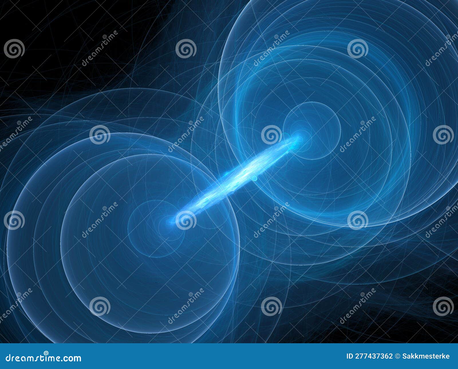 Blue Glowing Quantum Correlation Stock Illustration - Illustration of ...