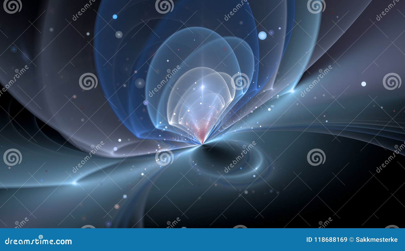 Blue Glowing Quantum Illustration Stock Illustration - Illustration of ...