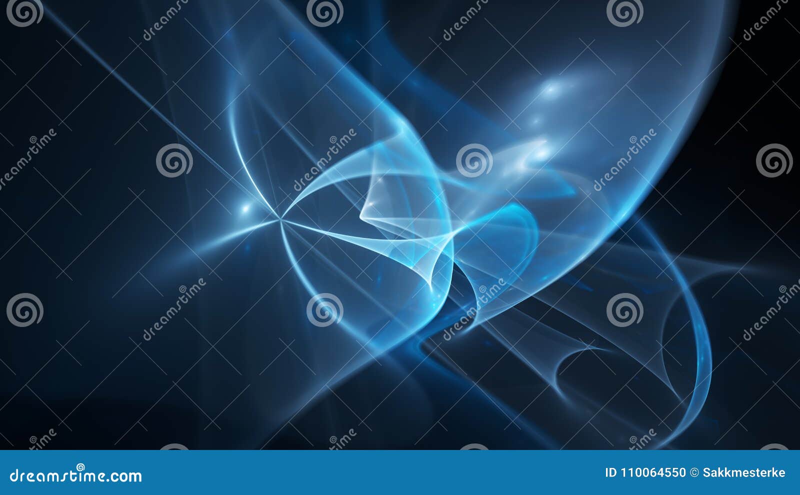 Blue Glowing Quantum Wave Abstract Background Stock Illustration ...