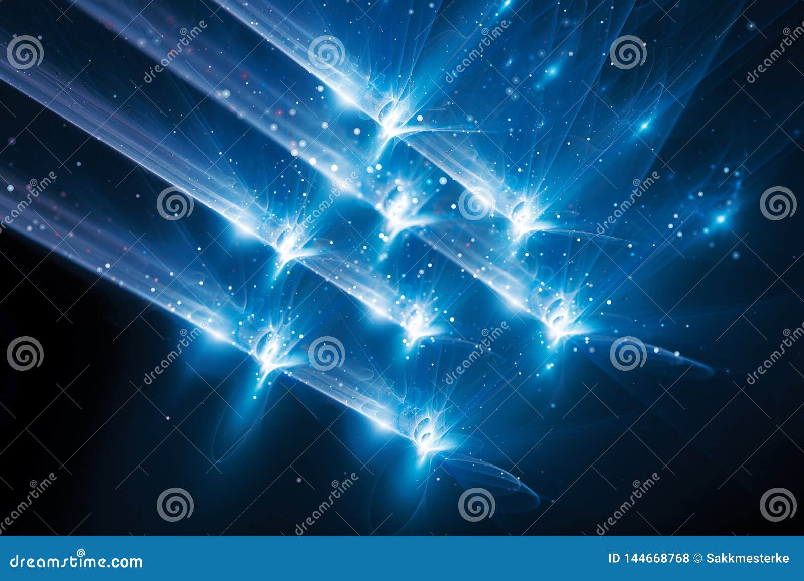 Blue Glowing Quantum Weapon Abstract Background Stock Illustration ...