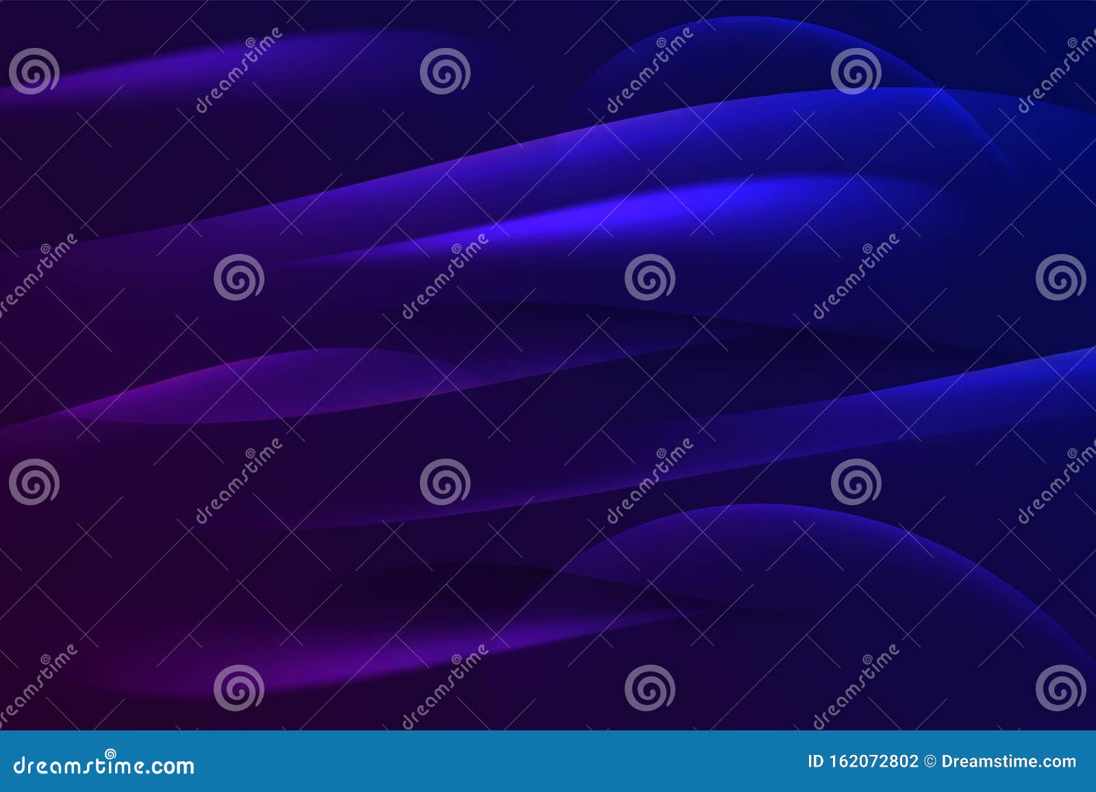 Blue Glowing Retro Neon Waves Background. Vector Smooth Wavy Graphic ...