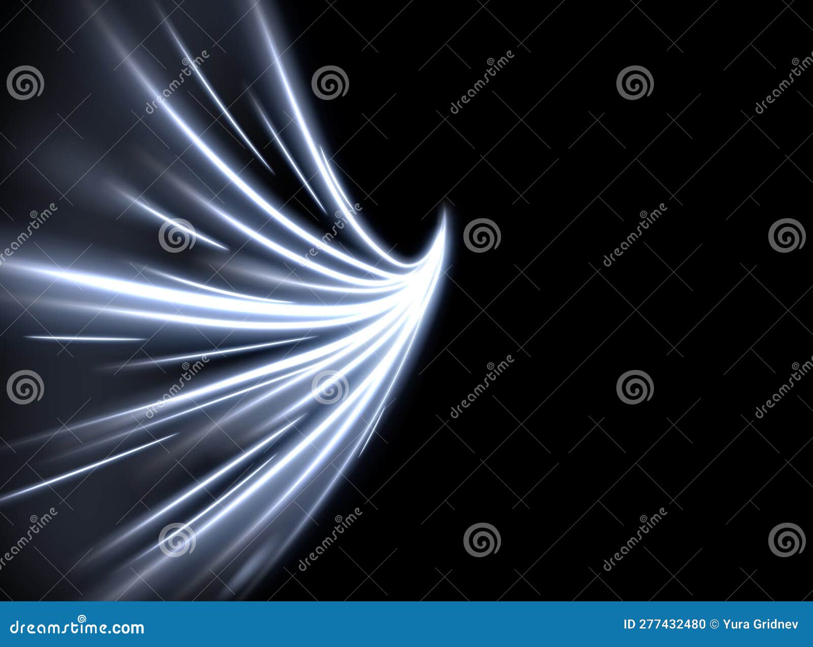 Blue Glowing Shiny Lines Effect Vector Background. Luminous White Lines ...