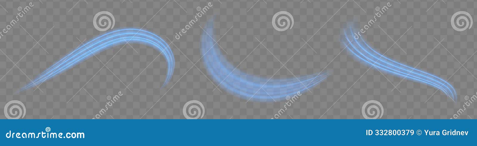 Luminous White Wavy Line Of Light On A Transparent Background. White ...