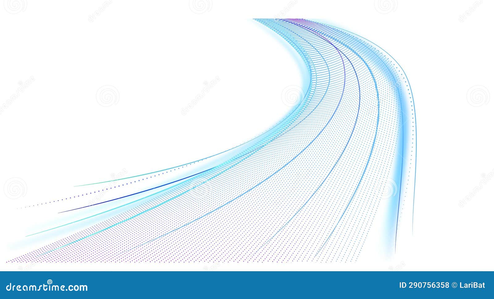 Blue Glowing Shiny Lines. Luminous Lines of Speed, Light Trail Wave ...