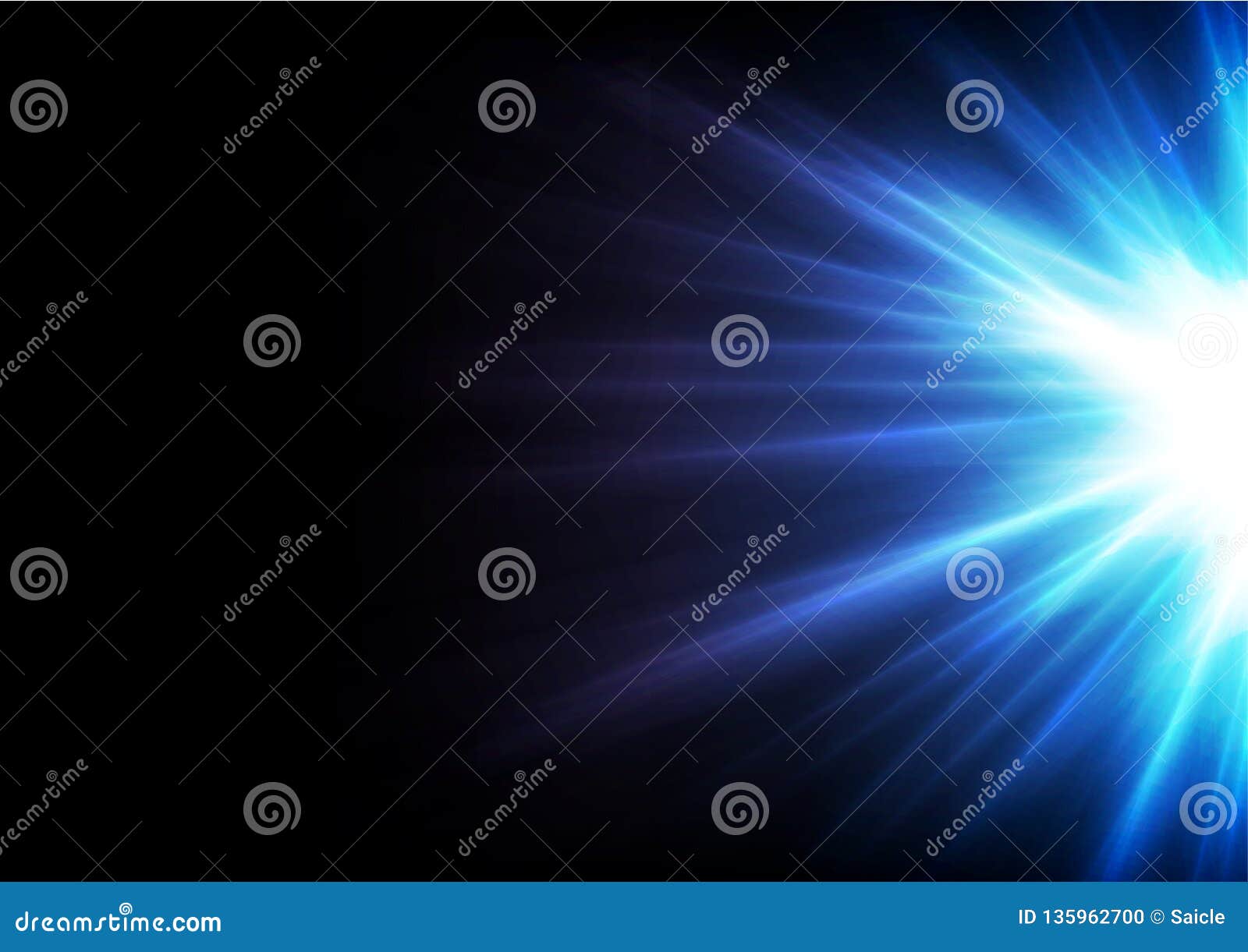 Blue Glowing Shiny Rays Abstract Background Stock Vector - Illustration ...