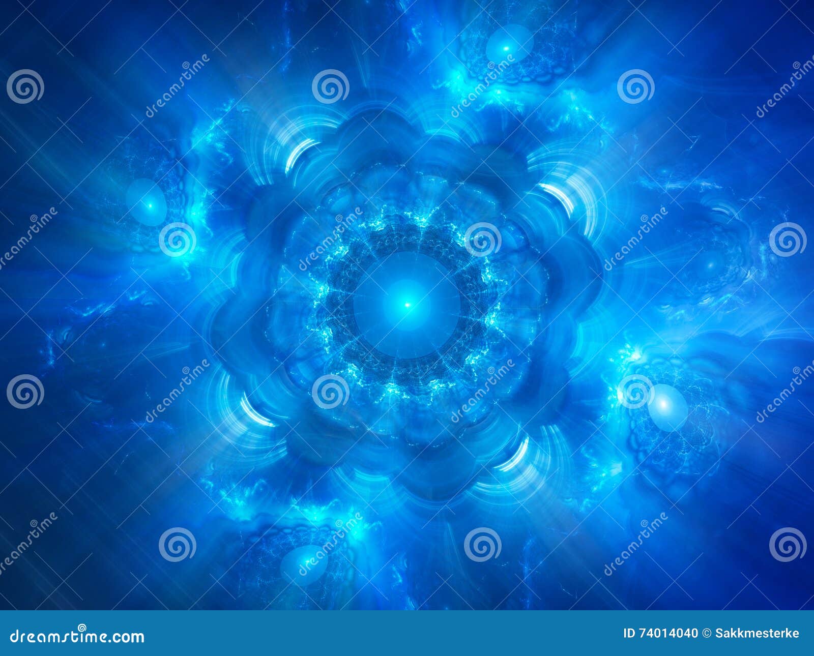 Blue Glowing Space Object Genesis Stock Illustration - Illustration of ...