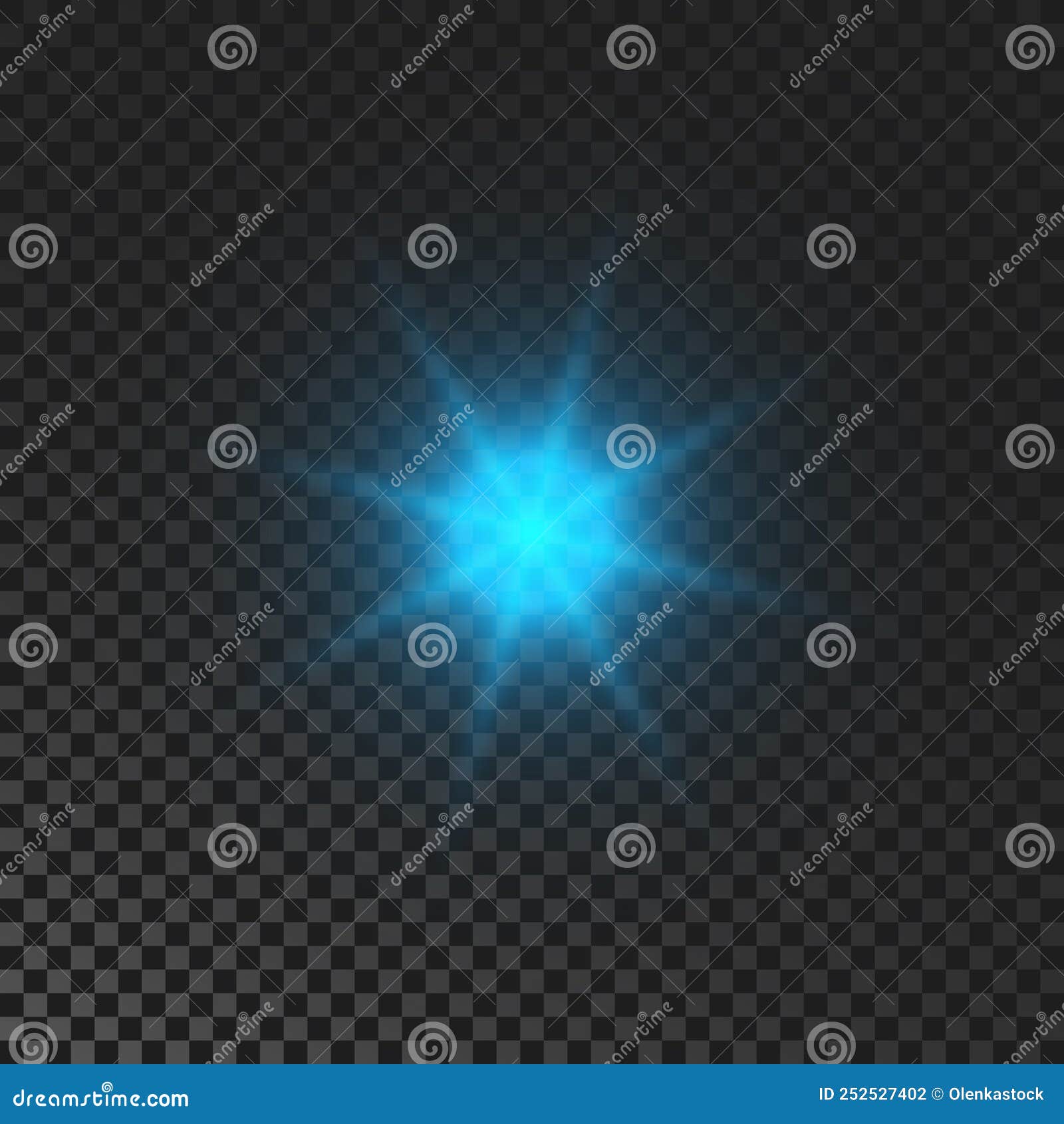 Blue Glowing Sparkling Star Stock Vector - Illustration of flare, beam ...