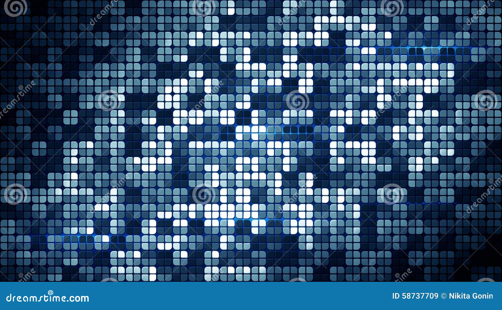 Blue Glowing Squares Abstract Background Stock Illustration ...