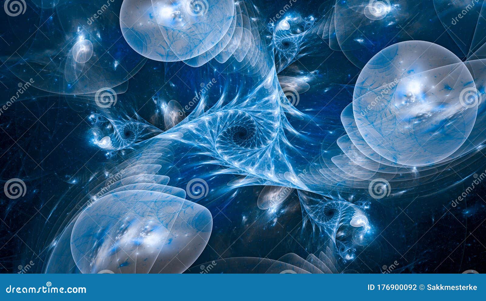 Blue Glowing Triangular Quantum Stock Illustration - Illustration of ...