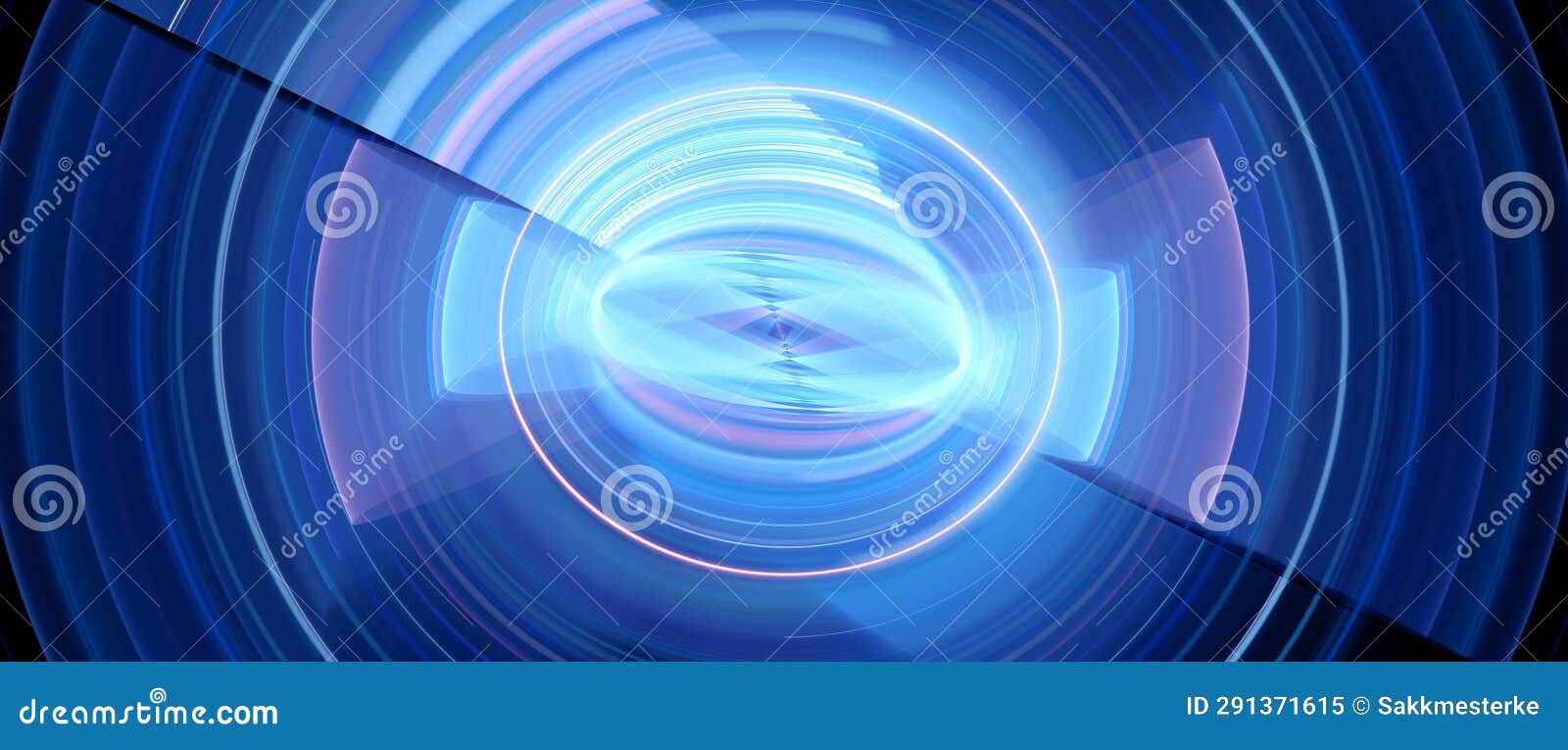 Blue Glowing Vibrant Ellipsoid Shape Energy Field Stock Illustration ...