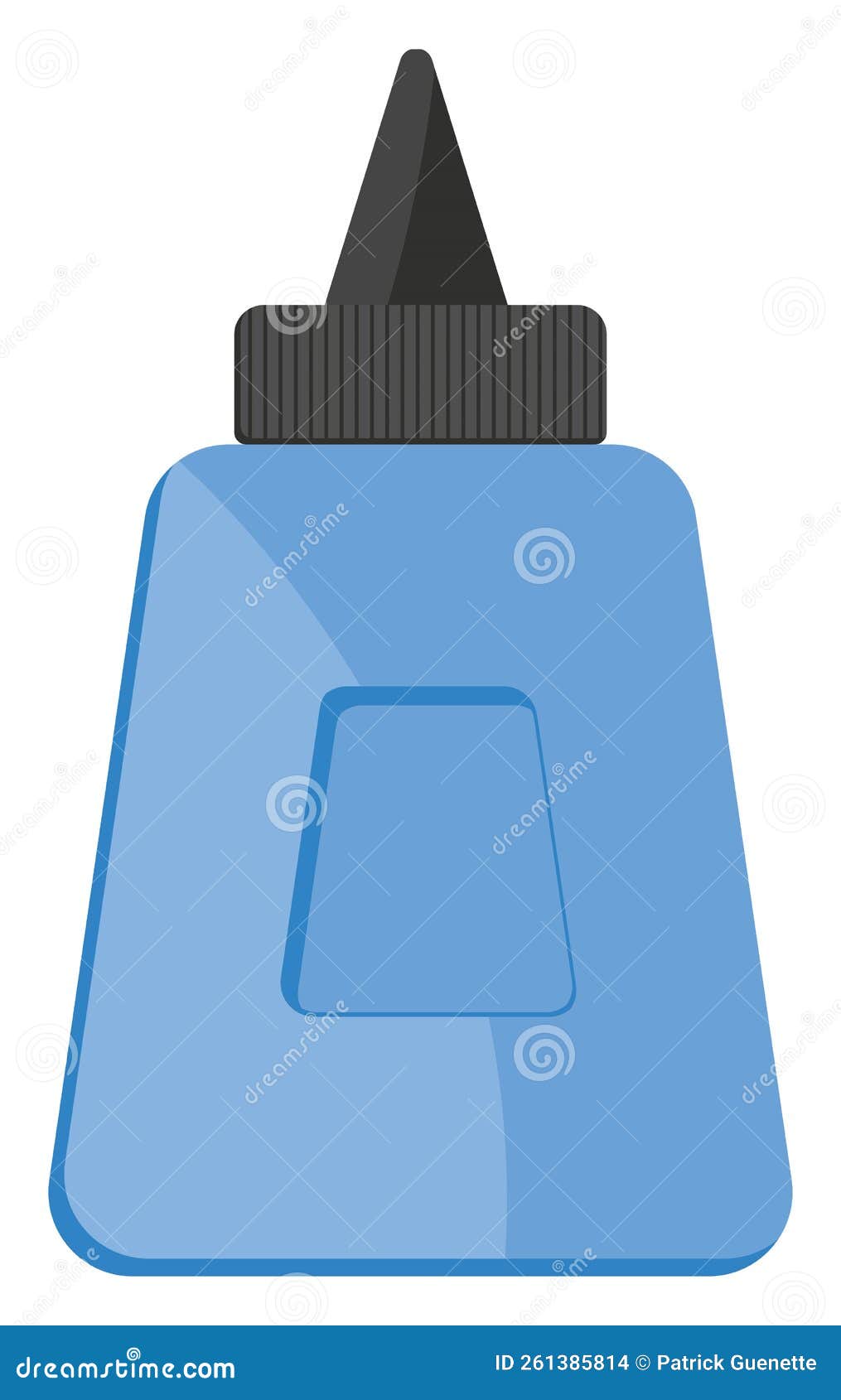 Blue glue bottle, icon stock vector. Illustration of container - 261385814