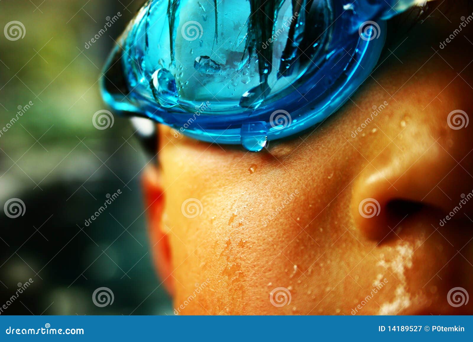 Blue Goggles stock image. Image of exercise, closeup - 14189527