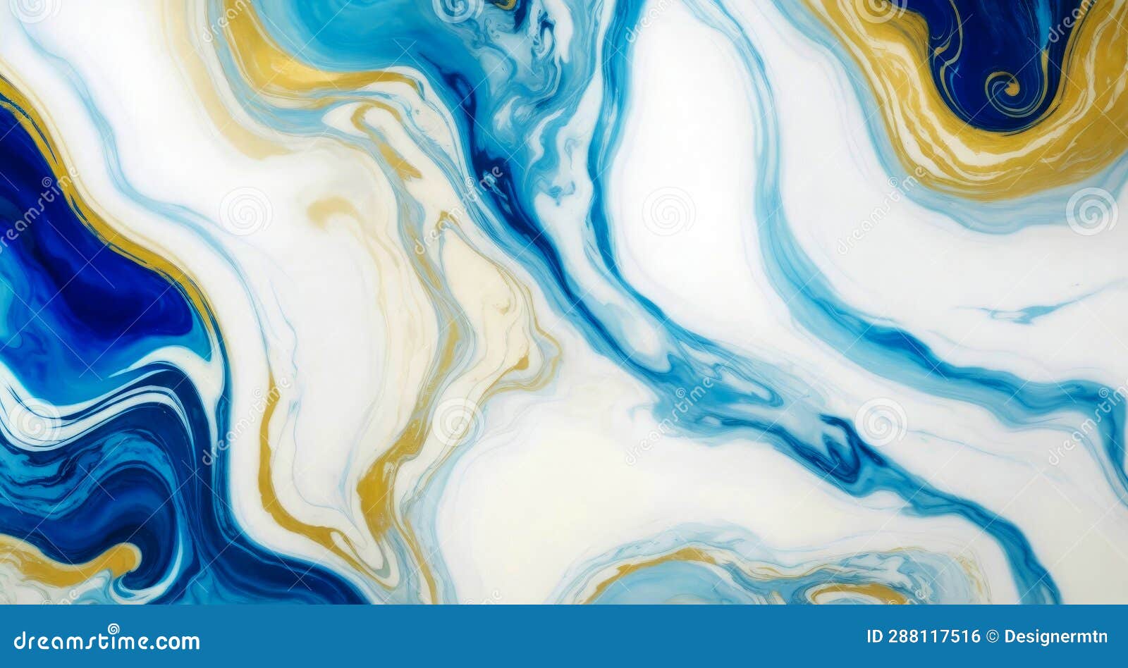Blue and Gold Color Liquid Marble Background. Wallpaper Design Stock ...