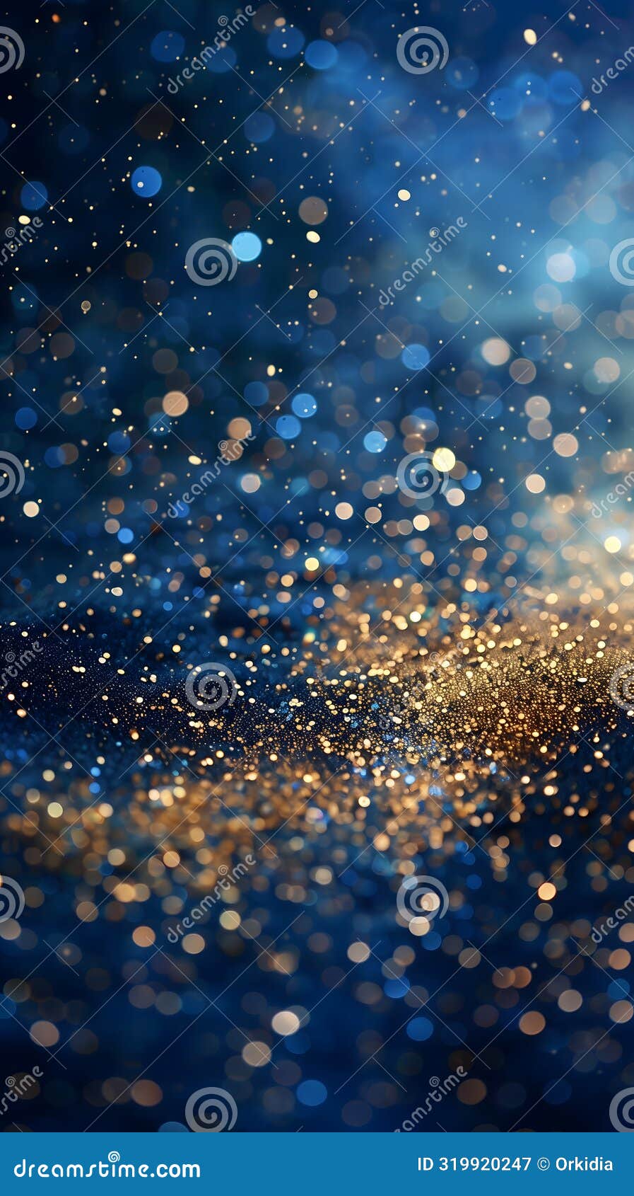 Blue and Gold Glitter Background Design Stock Illustration ...