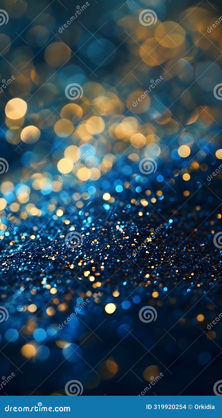 Blue and Gold Glitter Background Design Stock Illustration ...