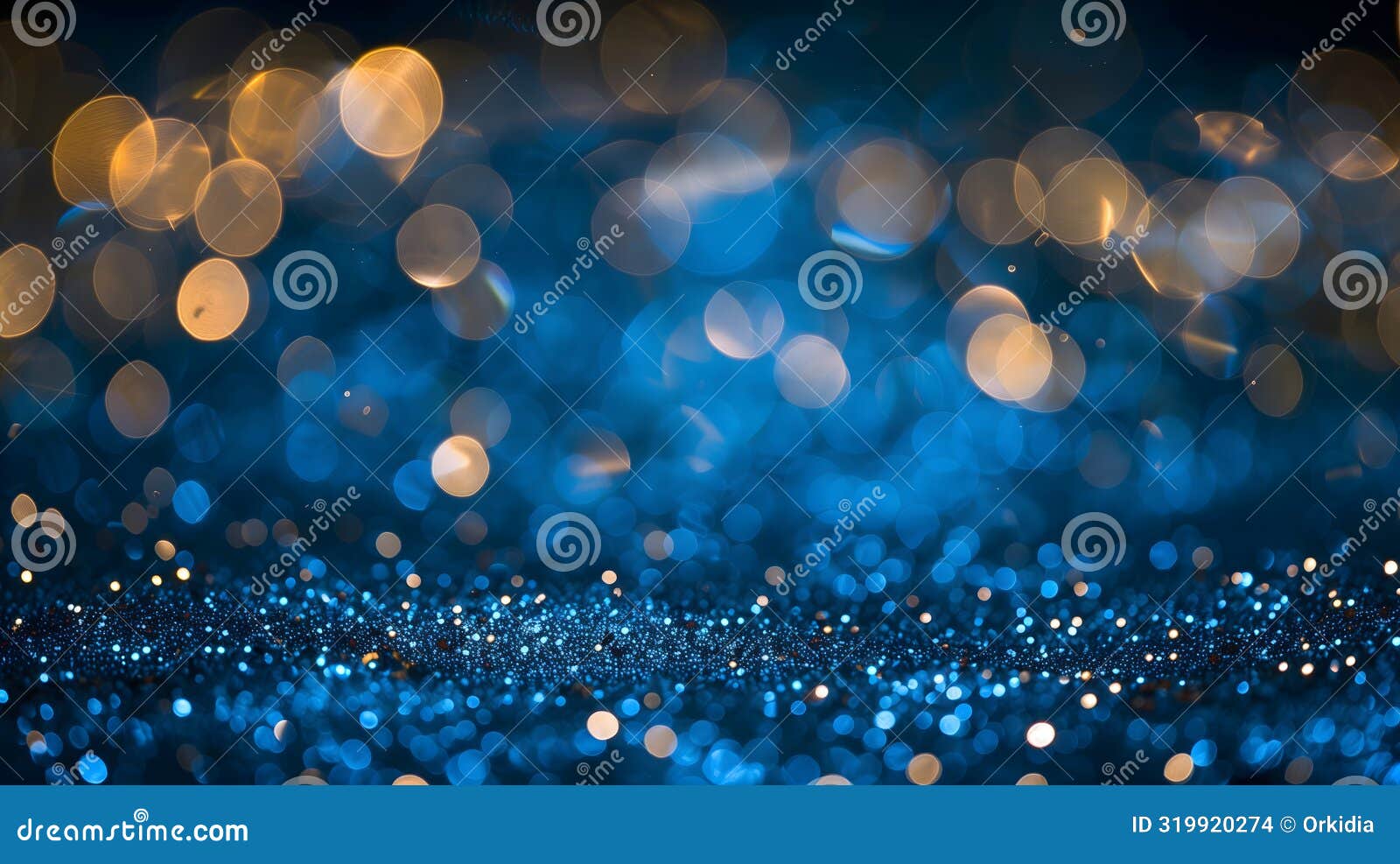 Blue and Gold Glitter Background Design Stock Illustration ...