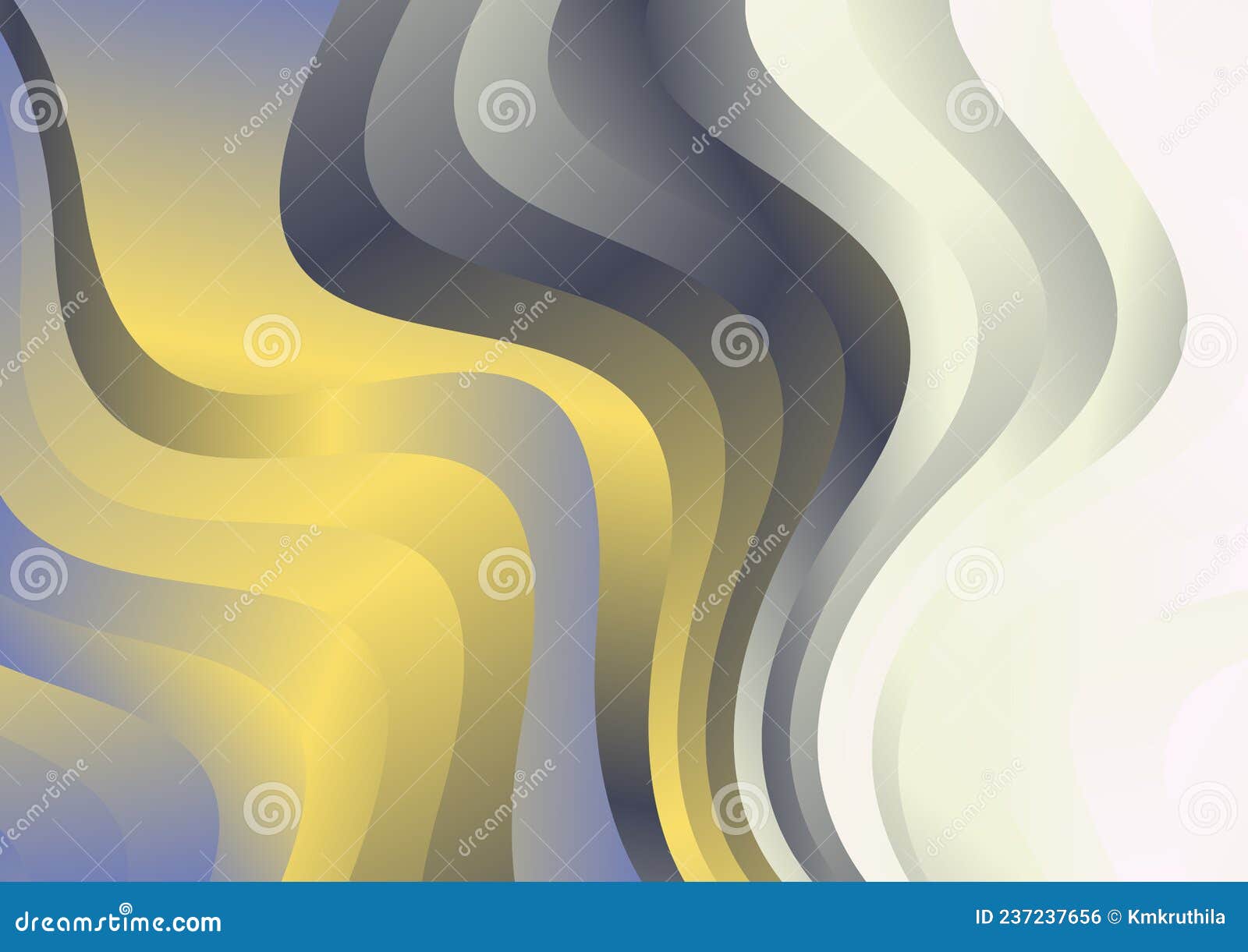 Blue Gold and Grey Gradient Wavy Background Illustration Beautiful ...