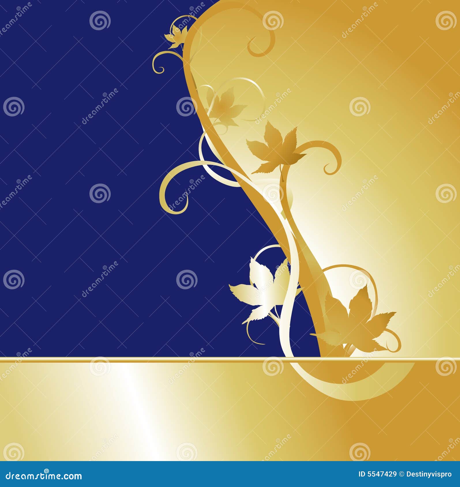 Blue Gold Maple Background stock vector. Illustration of blue - 5547429