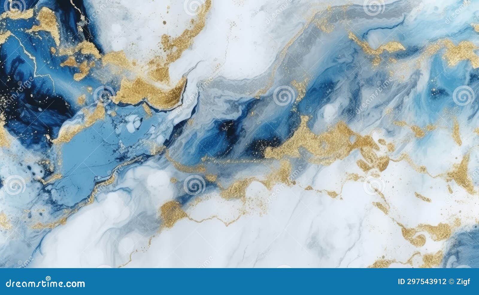 Blue and Gold Marble Background Stock Illustration - Illustration of ...