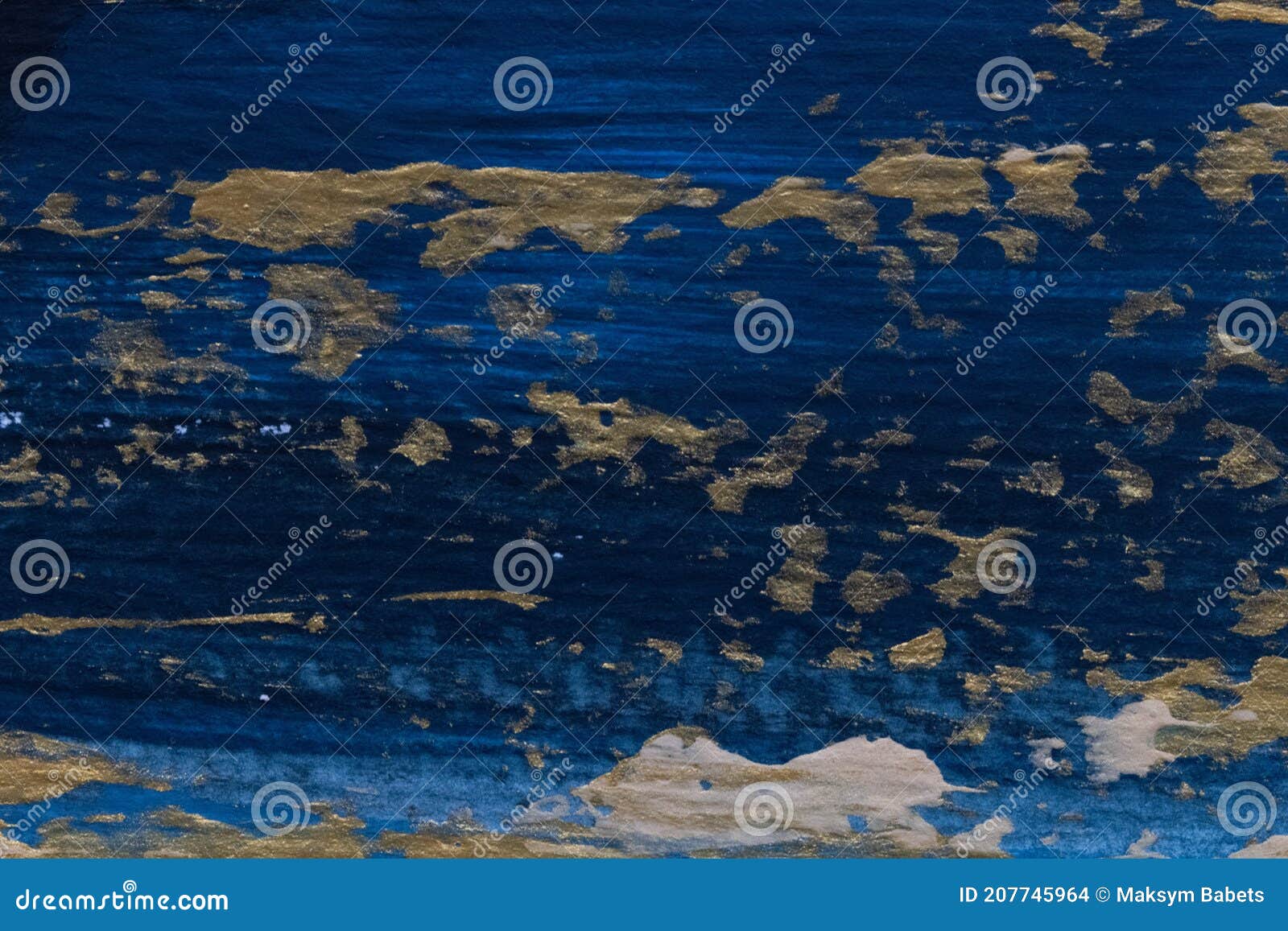 Blue and gold old canvas stock photo. Image of rusty - 207745964