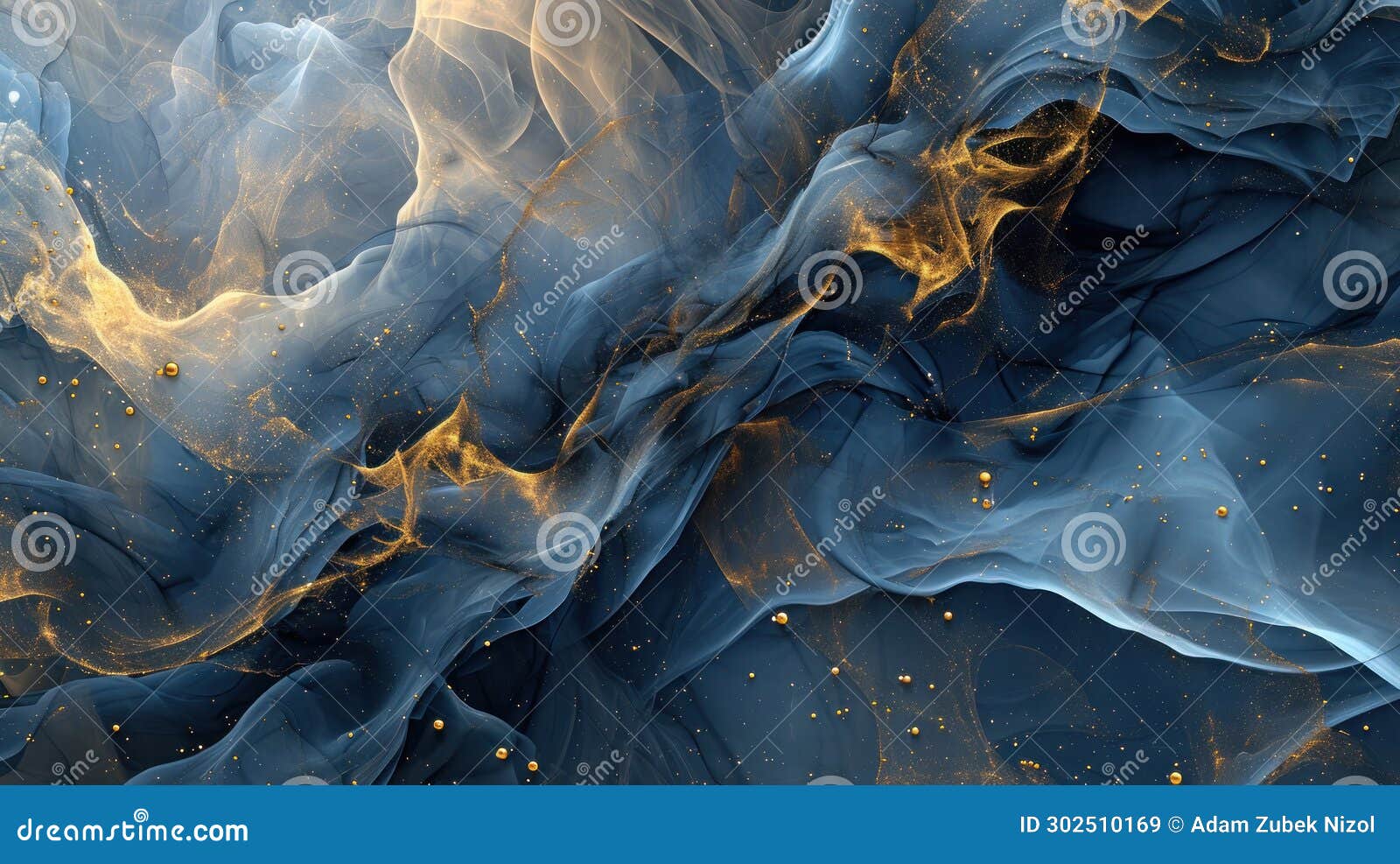 A blue and gold smoke stock illustration. Illustration of nature ...