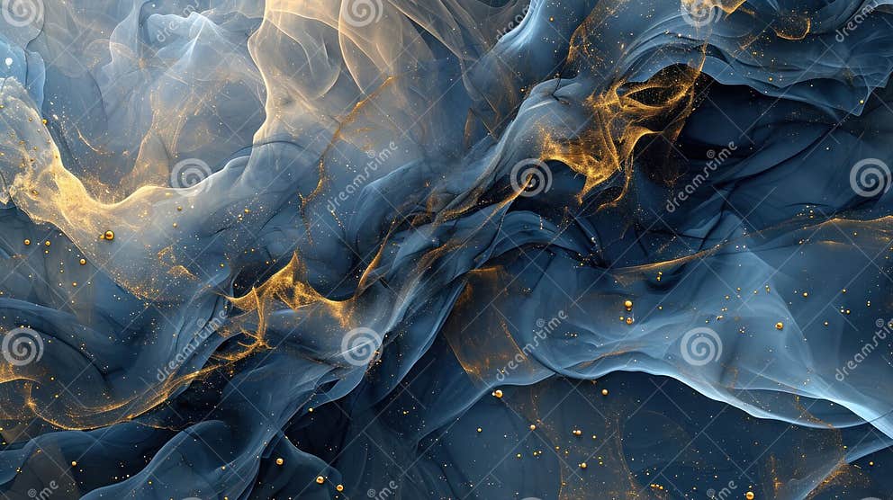A blue and gold smoke stock illustration. Illustration of nature ...