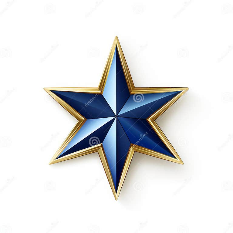A Blue and Gold Star on a White Background Stock Illustration ...