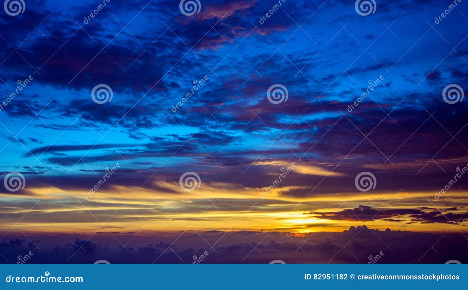 Blue And Gold Sunset Picture. Image: 82951182