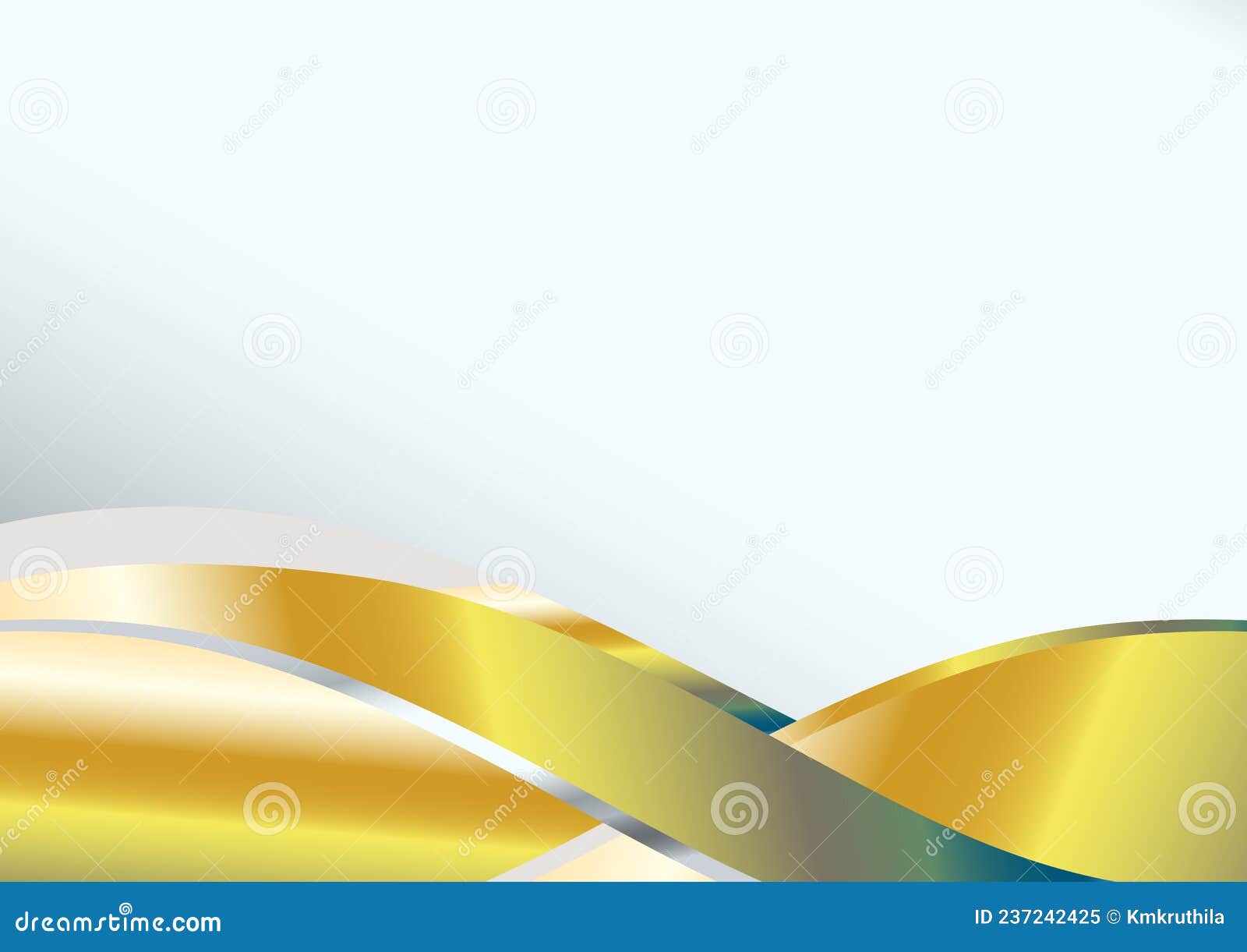 Blue and Gold Wave Background Template with Space for Your Text Graphic ...