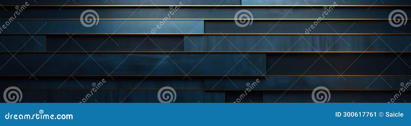 Blue and Golden Geometry Tech Banner. Generative AI Stock Illustration ...