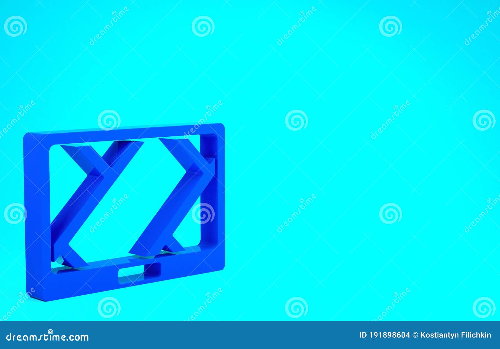 Blue Gps Device with Map Icon Isolated on Blue Background. Minimalism ...