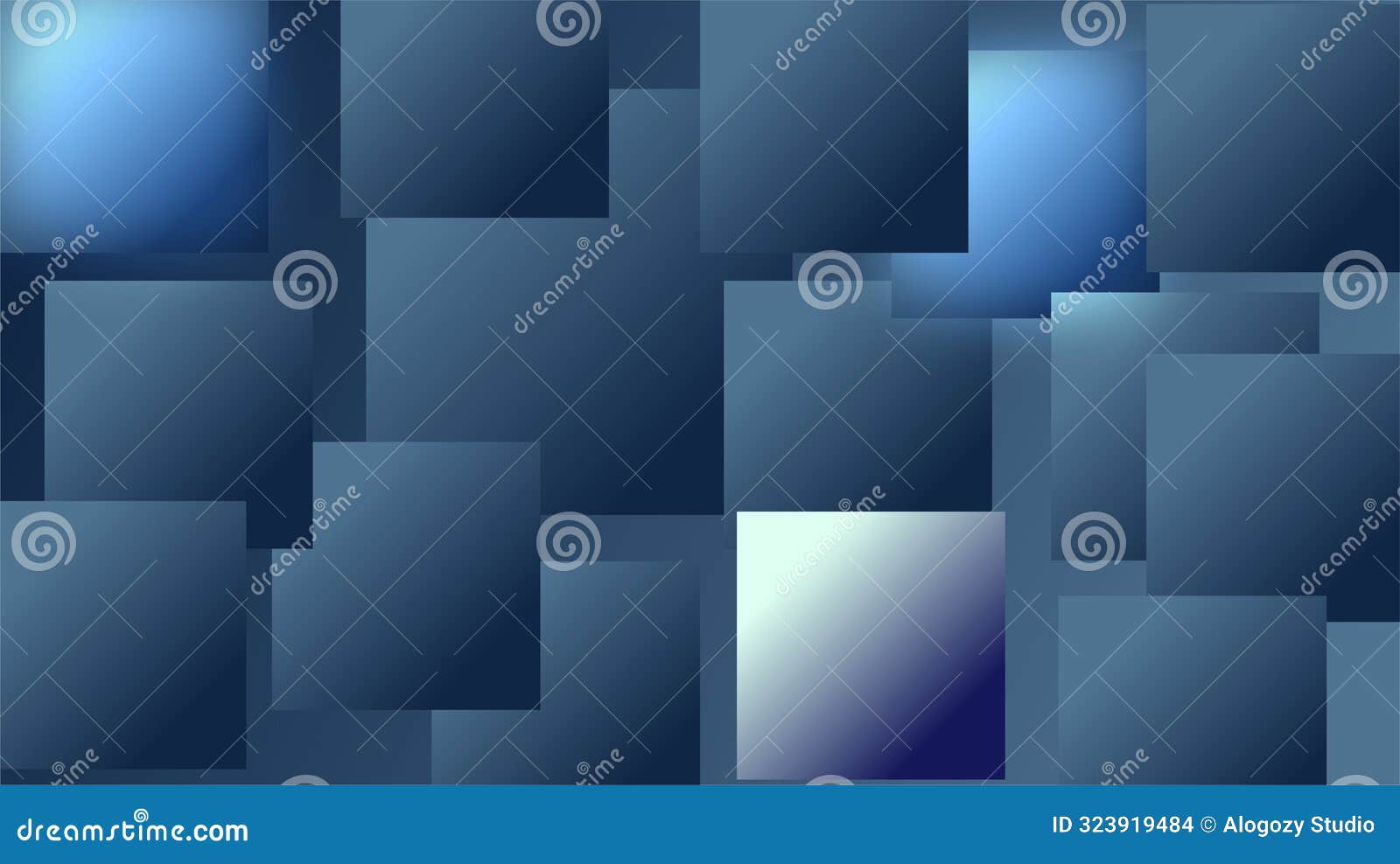 Blue Gradient Background with a Box Pattern Effect Stock Illustration ...