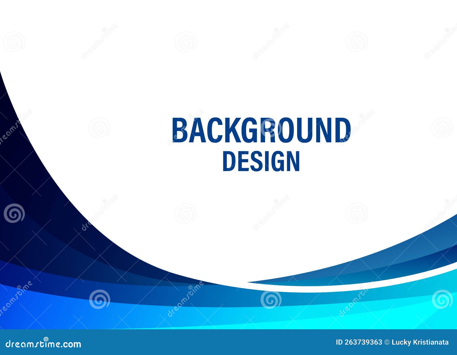 Blue Gradient Background. Curved Wallpaper Stock Vector - Illustration ...