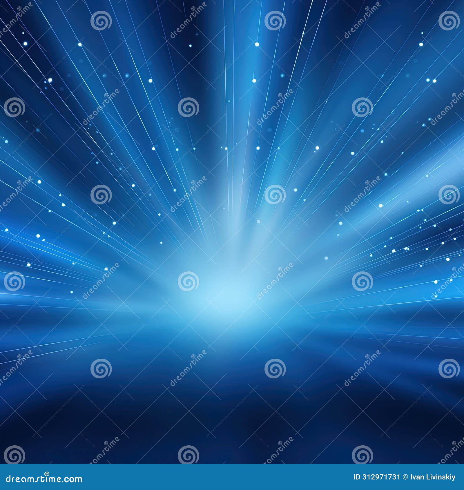 Blue Gradient Background with Flash Rays, Abstract Glowing Light ...