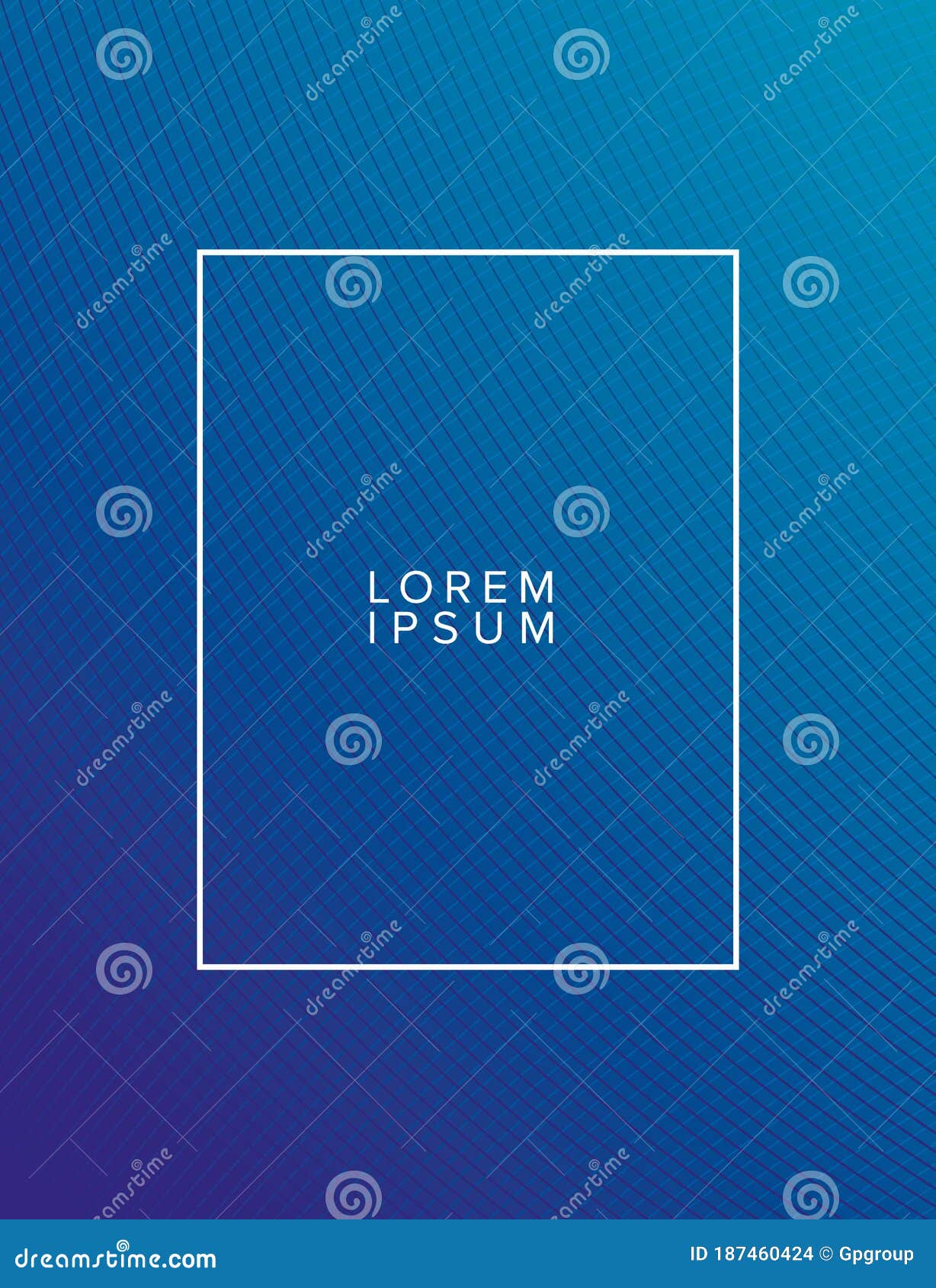 Blue Gradient Background with Frame Vector Design Stock Vector ...