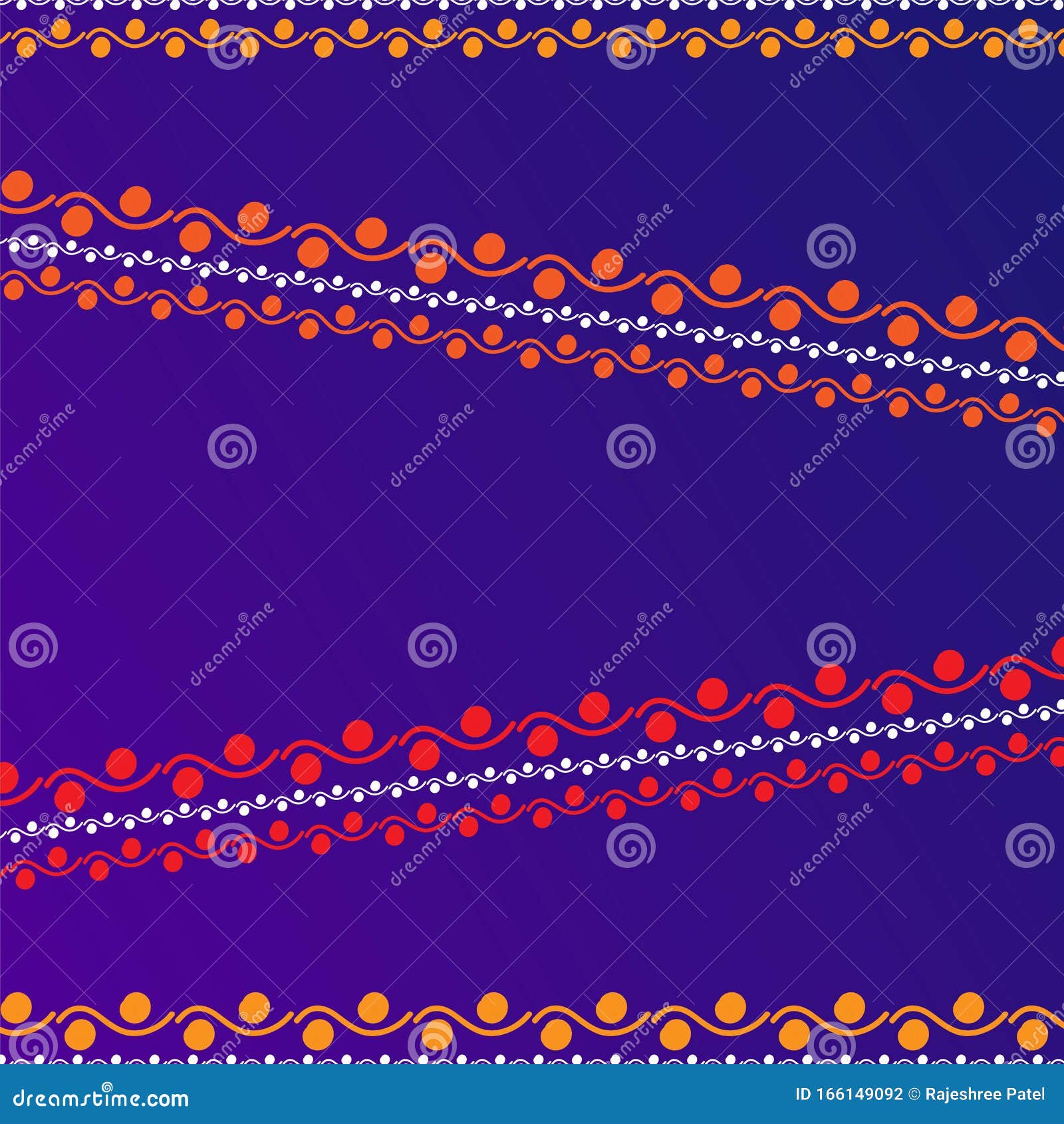 Blue Gradient Background with Hand Drawn Curly Dot Lines Stock Vector ...