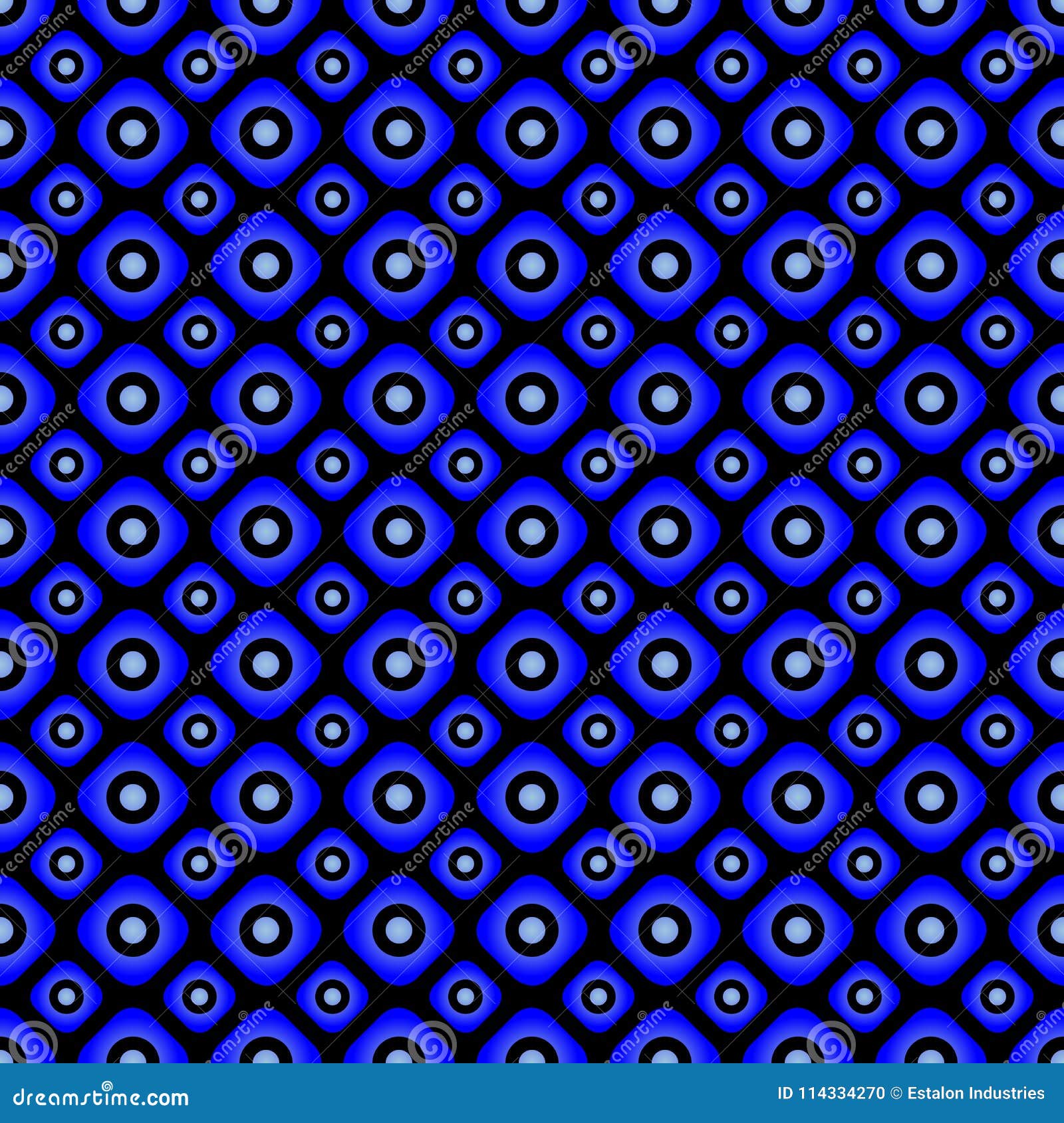 Blue Gradient on Black Two Different Sized Squares with Circles ...