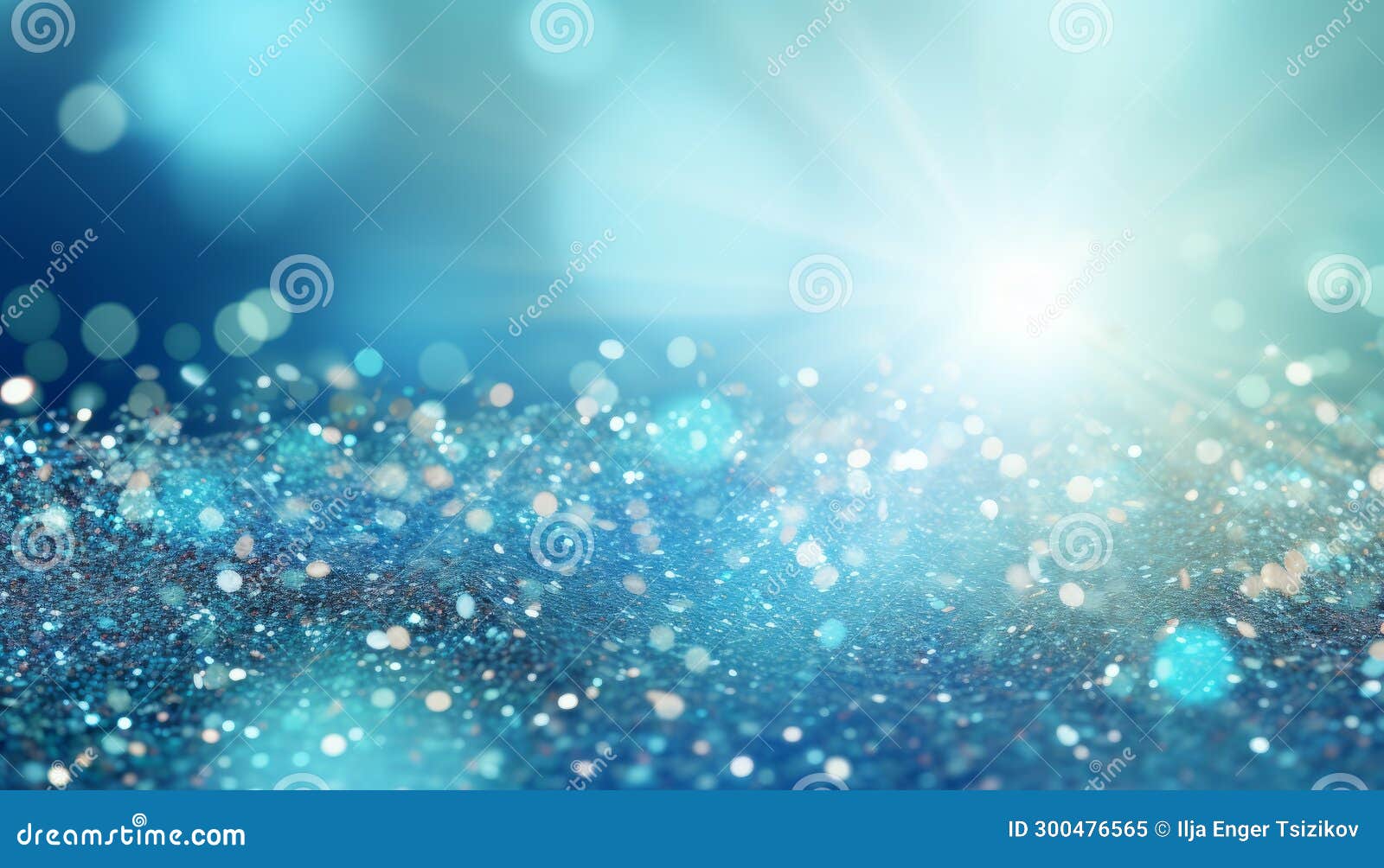 Blue Gradient Blending with Sparkling Silver Glitter Mesmerizing ...