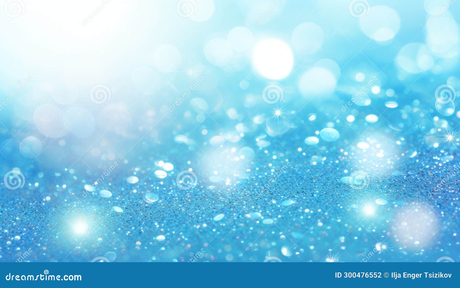 Blue Gradient Blending with Sparkling Silver Glitter Texture on Light ...