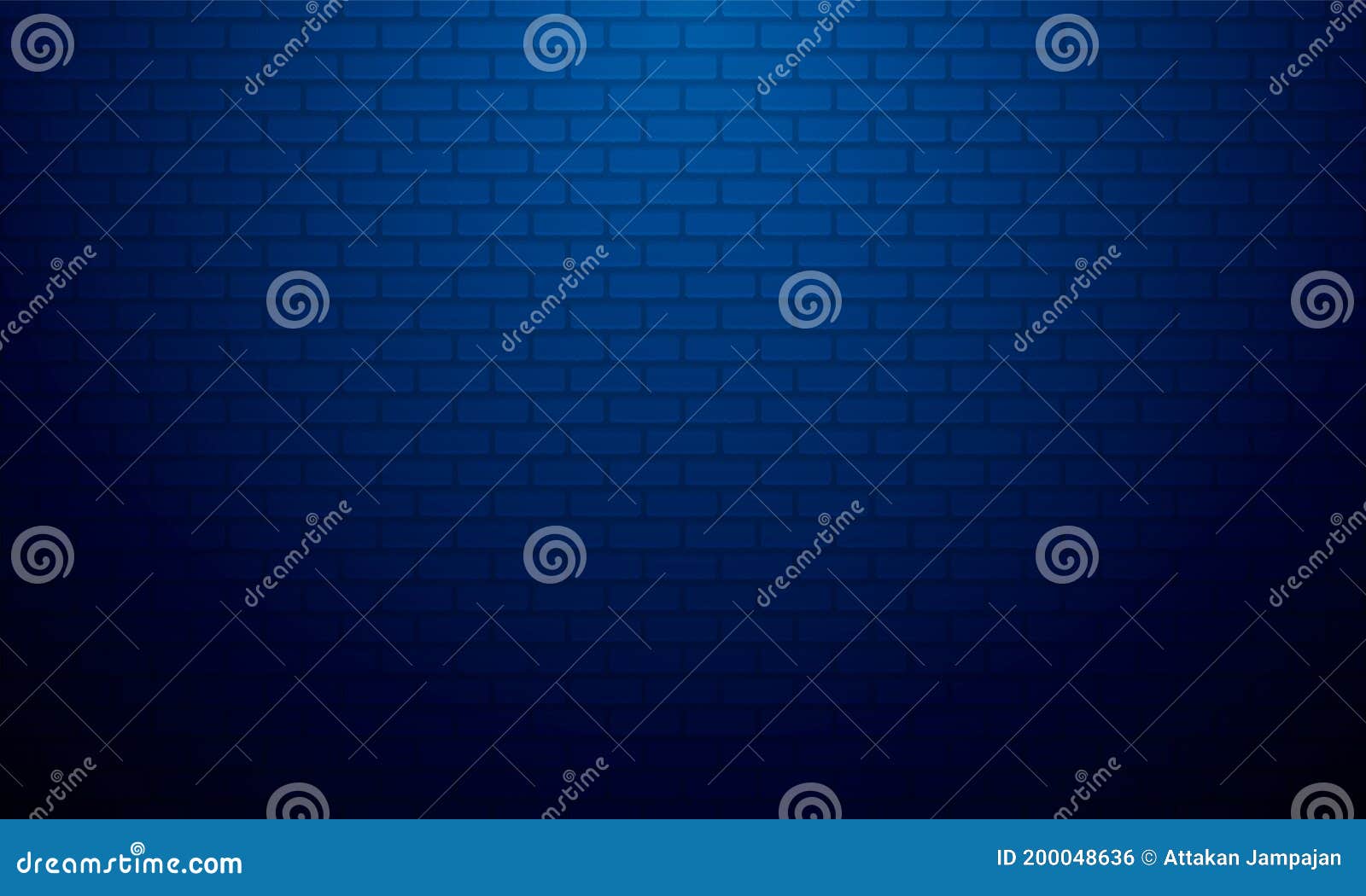 Blue Gradient Brick Wall Background with Soft Light, Product Showcase ...